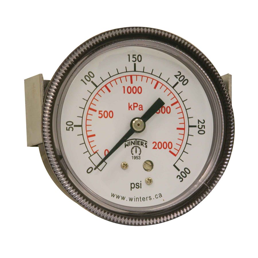 90 SERIES PANEL MOUNTED GAUGE STEEL 2.5'' 0-300 PSI / KPA 1 / 4'' NPT ...