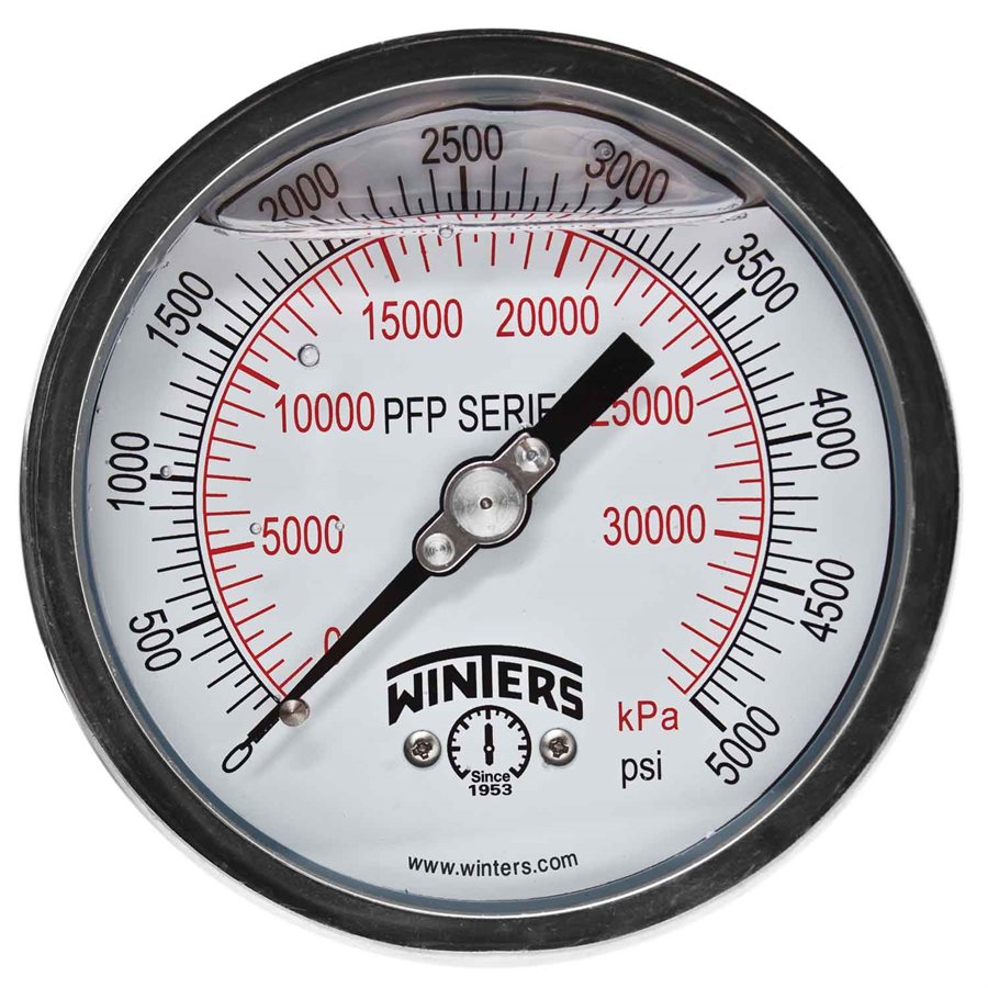 LF / SS 4'' 0-5,000 PSI / KPA 1 / 4''NPT BACK